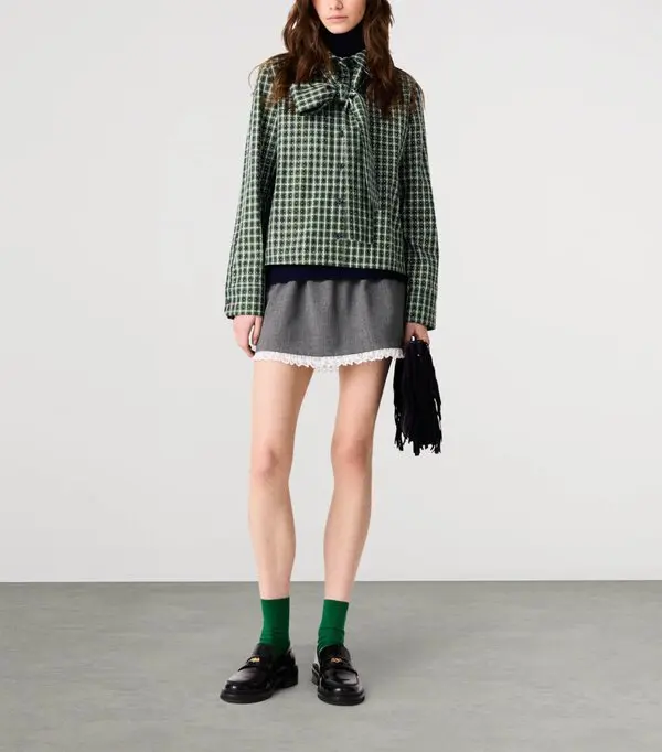 Maje Cotton Check Embellished Shirt