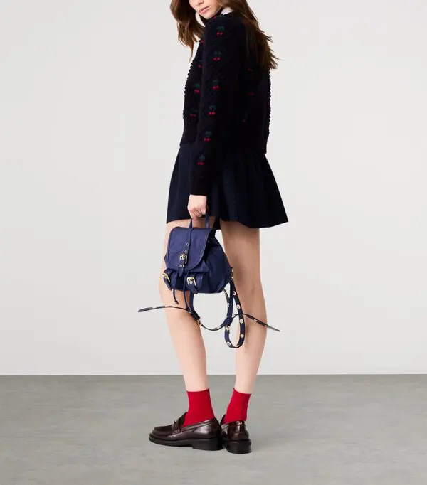 Maje Wool Cherry-embroidered Cardigan