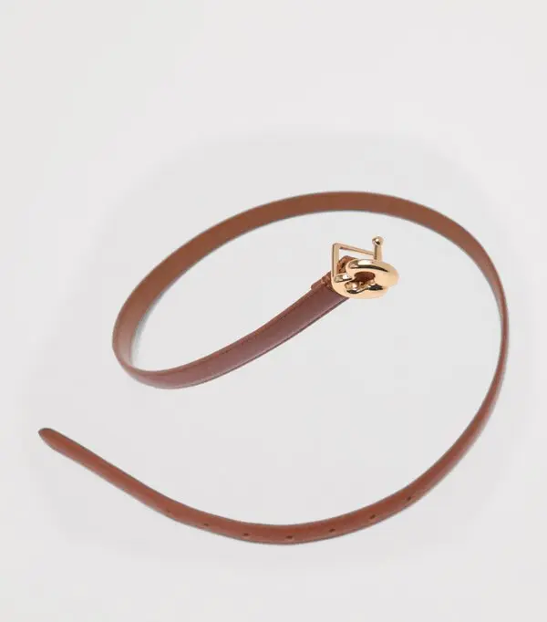 Maje Leather Slim Belt