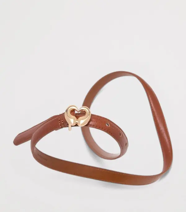 Maje Leather Slim Belt
