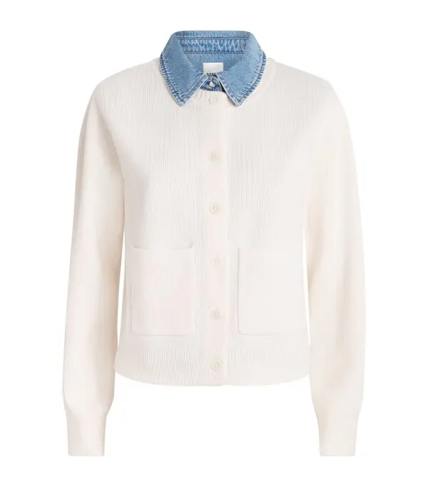 Sandro Wool-blend 2-in-1 Cardigan - Beige
