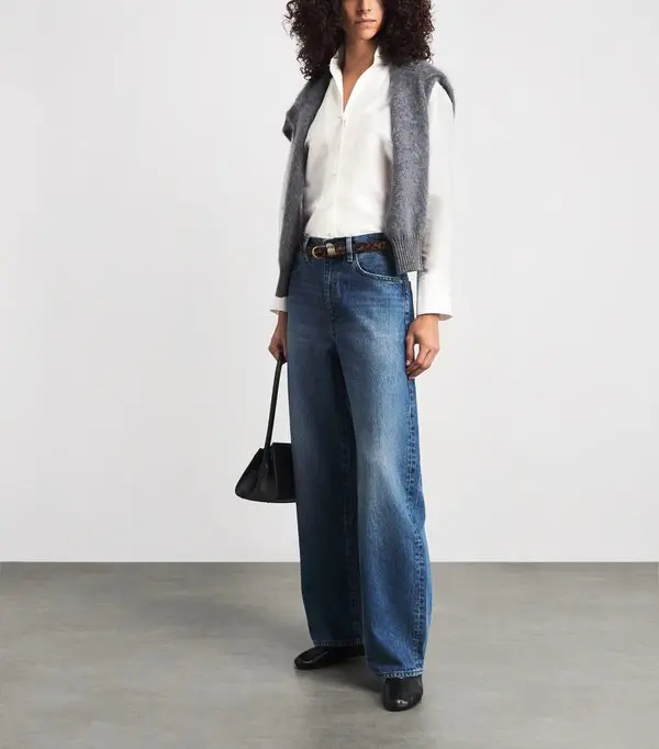 Sandro Silk Satin Oversized Shirt