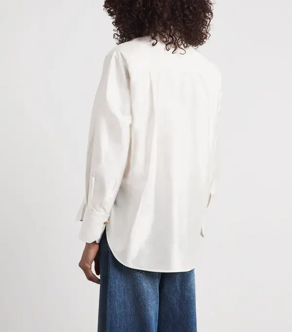 Sandro Silk Satin Oversized Shirt