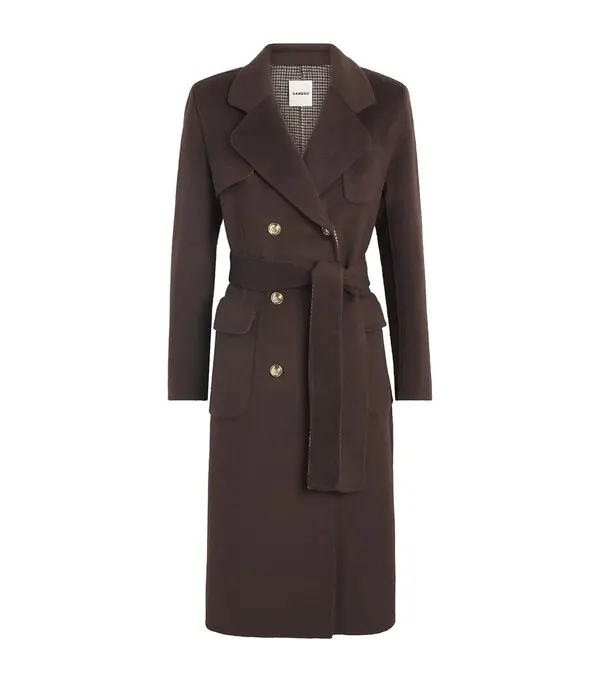 Sandro Wool-blend Belted Coat