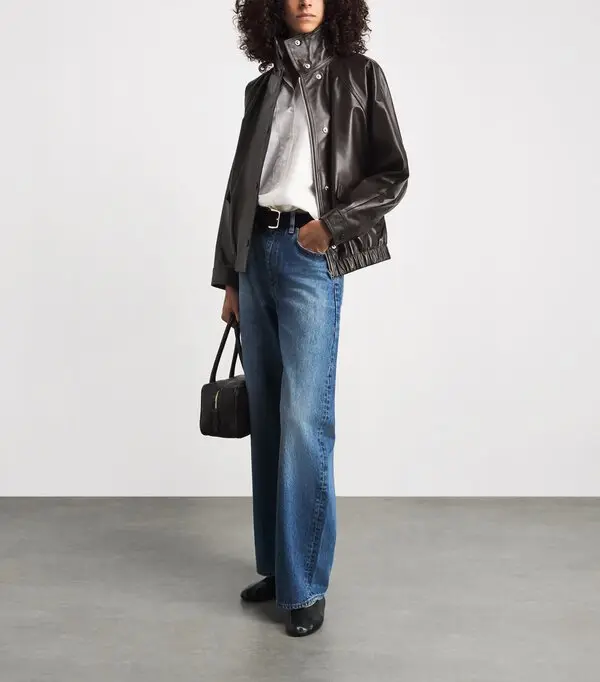 Sandro Oversized Leather Jacket