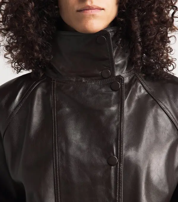 Sandro Oversized Leather Jacket