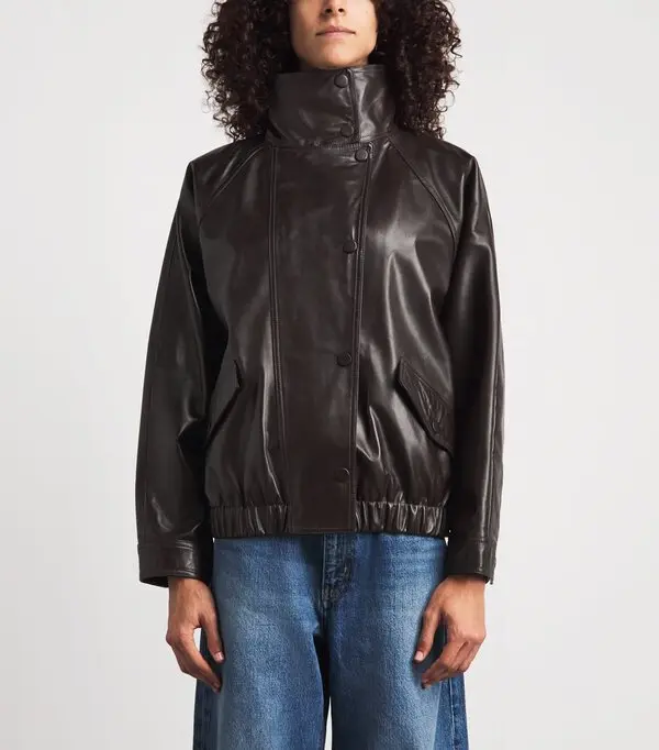 Sandro Oversized Leather Jacket