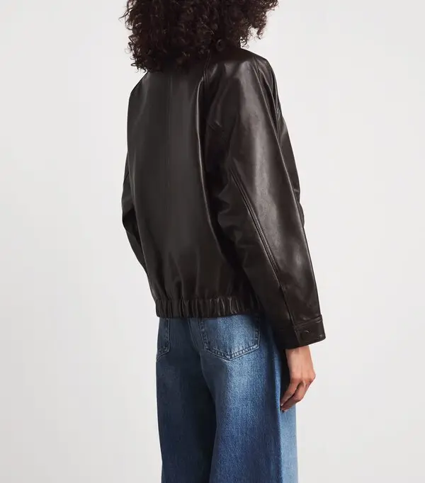 Sandro Oversized Leather Jacket