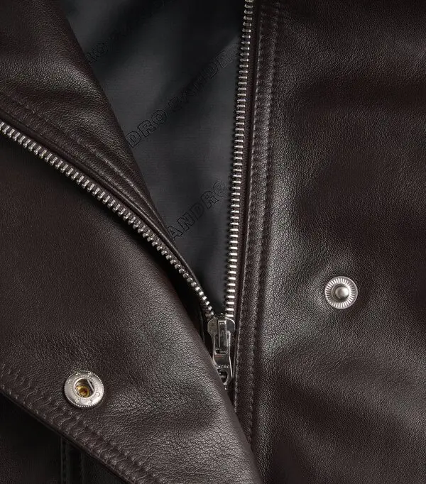 Sandro Oversized Leather Jacket