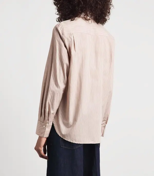 Sandro Cotton Stripe Contrast-collar Shirt