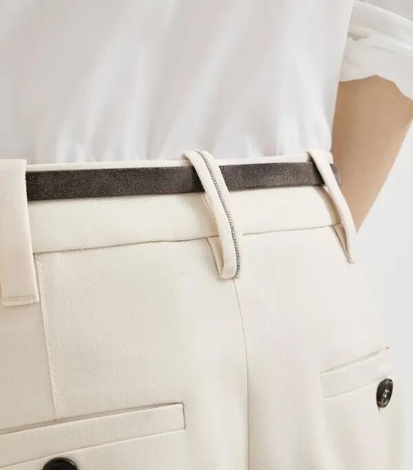 Brunello Cucinelli Virgin Wool Pleated Wide-leg Trousers