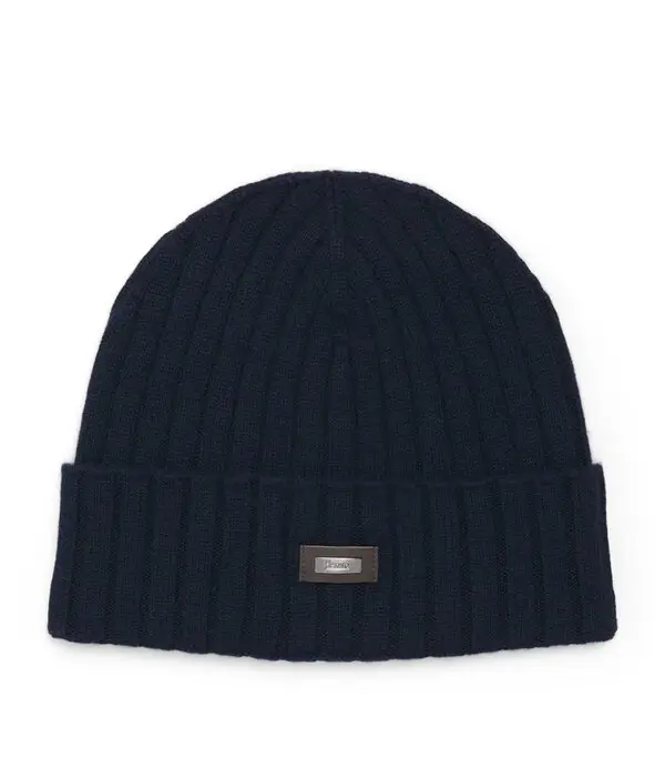 Herno Cashmere Logo Patch Beanie