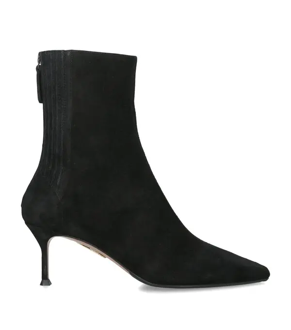 AQUAZZURA Suede Saint Honore Ankle Boots 65