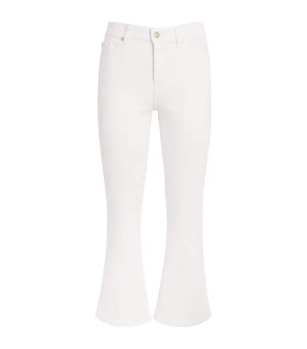 7 For All Mankind High-rise Bootcut Crop Jeans