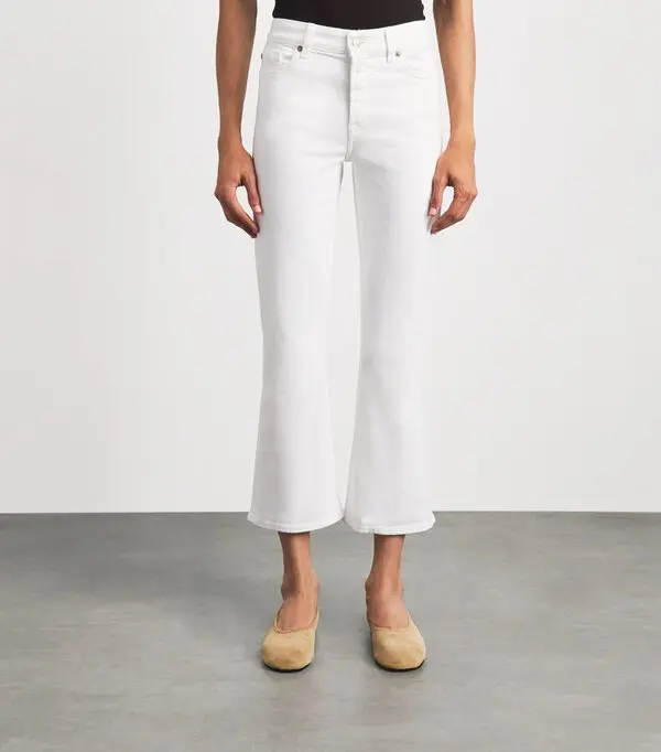 7 For All Mankind High-rise Bootcut Crop Jeans