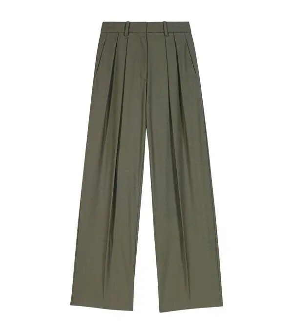 Maje Wool-blend Pleated Trousers