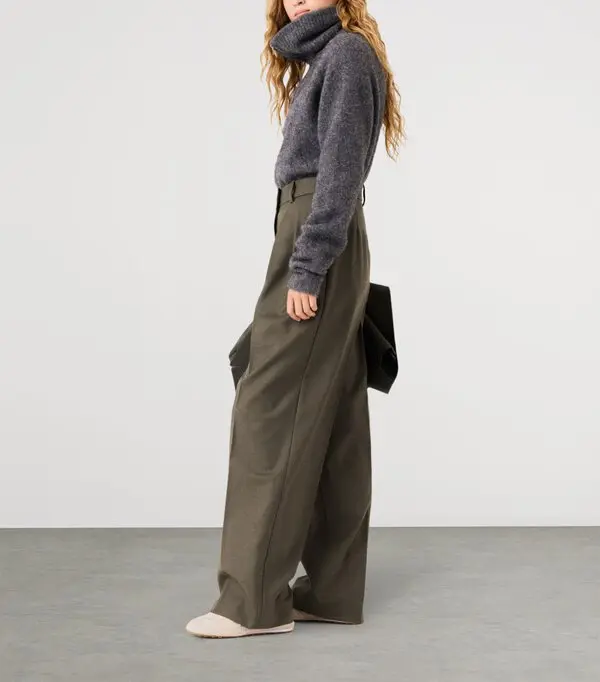 Maje Wool-blend Pleated Trousers