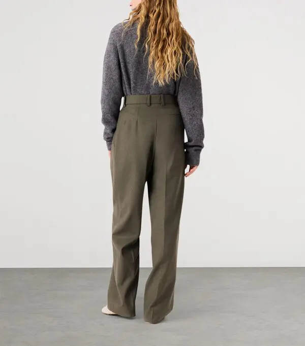 Maje Wool-blend Pleated Trousers