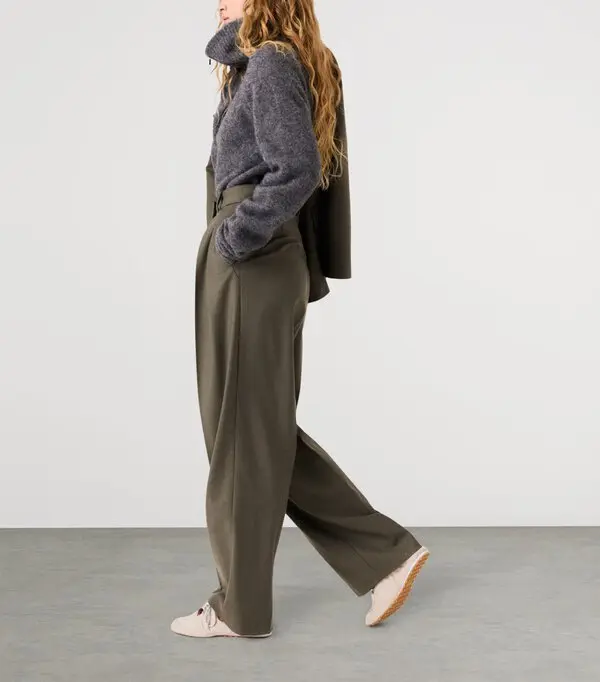Maje Wool-blend Pleated Trousers