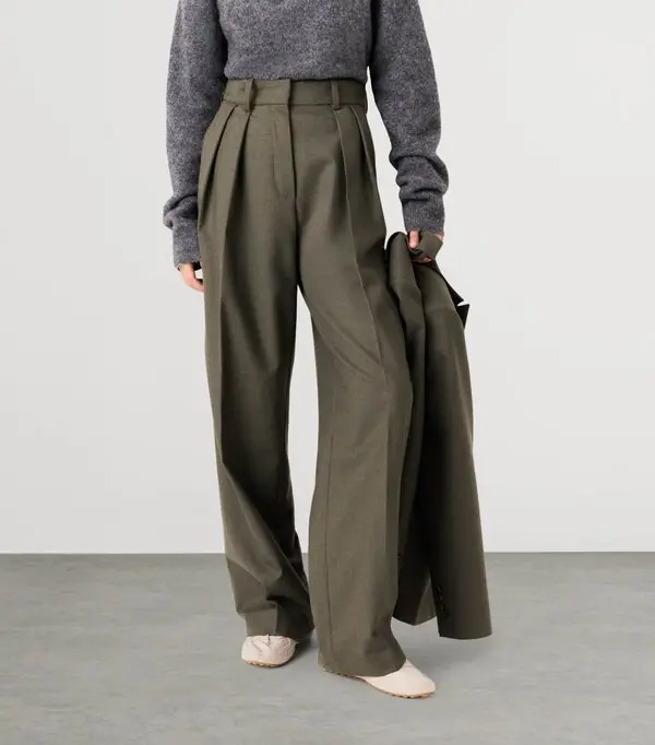 Maje Wool-blend Pleated Trousers