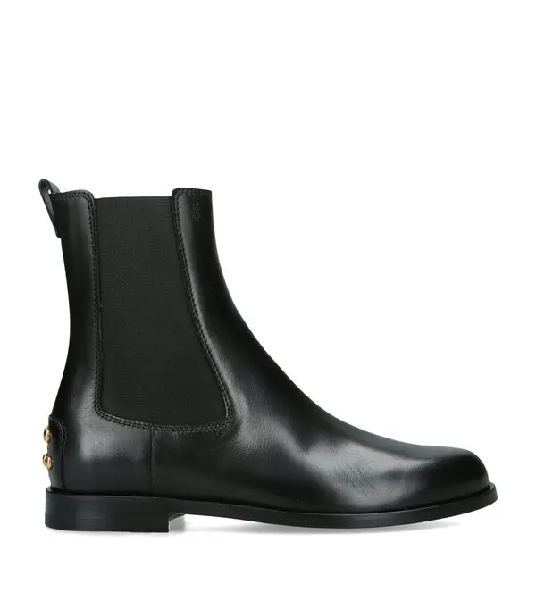 TOD'S Leather Chelsea Boots - Black