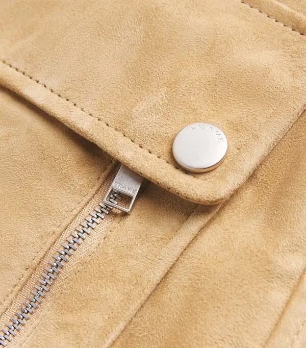 FRAME Suede The Safari Mini Skirt