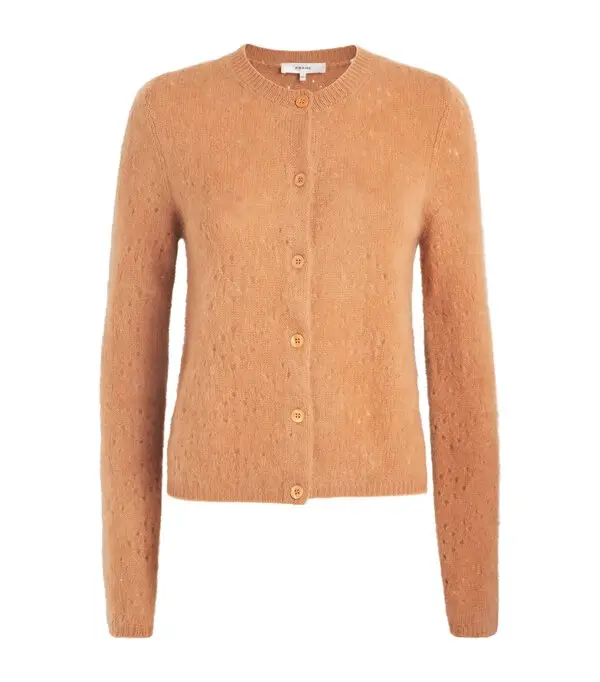 FRAME Wool-cashmere Airy Teddy Cardigan