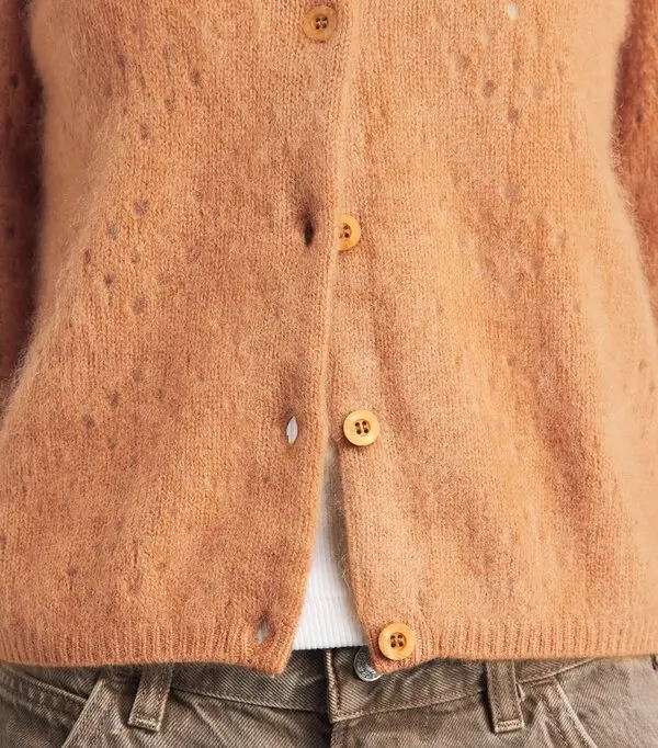 FRAME Wool-cashmere Airy Teddy Cardigan