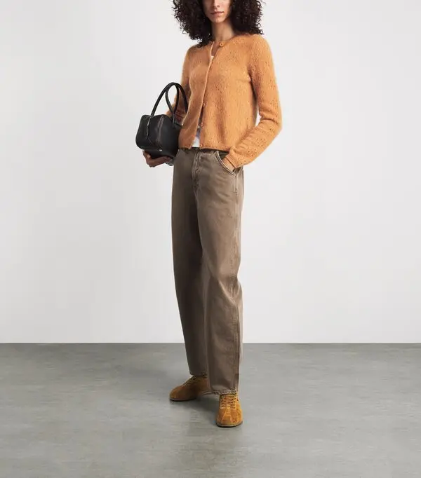 FRAME Wool-cashmere Airy Teddy Cardigan - Brown