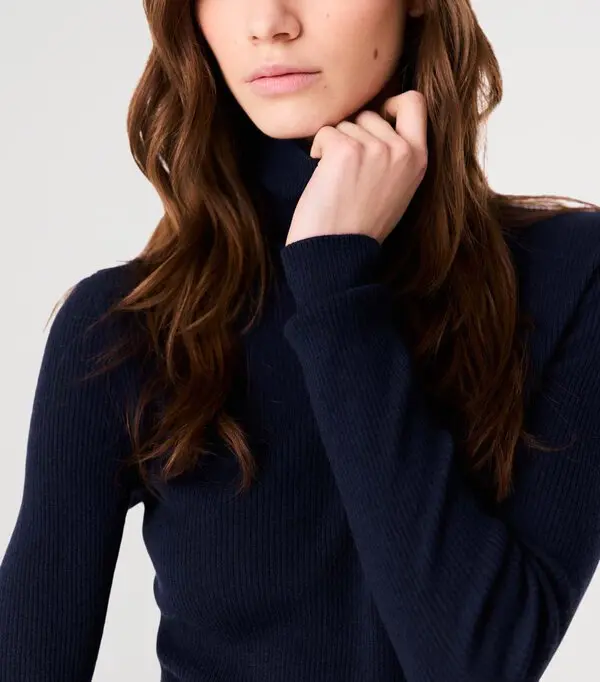 Maje Wool-silk Rollneck Sweater