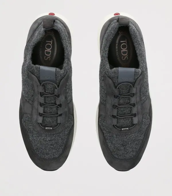 TOD'S Suede-knit Sportivo 79k Sneakers - Grey