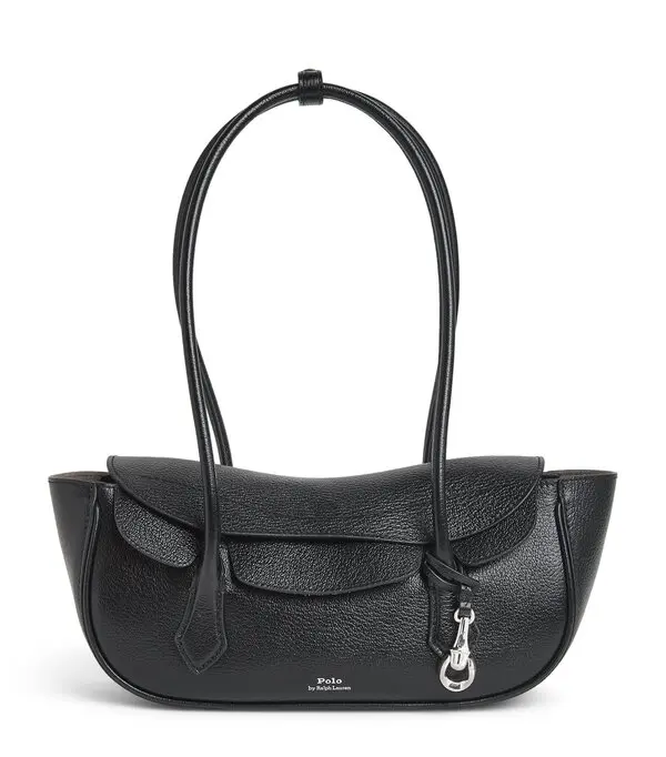 Polo Ralph Lauren Small Leather Polo Blaze Shoulder Bag - Black