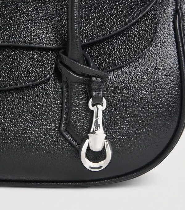 Polo Ralph Lauren Small Leather Polo Blaze Shoulder Bag - Black