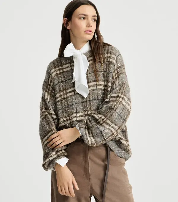 Brunello Cucinelli Sequin Check Sweater