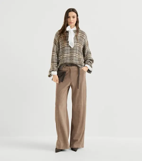 Brunello Cucinelli Sequin Check Sweater