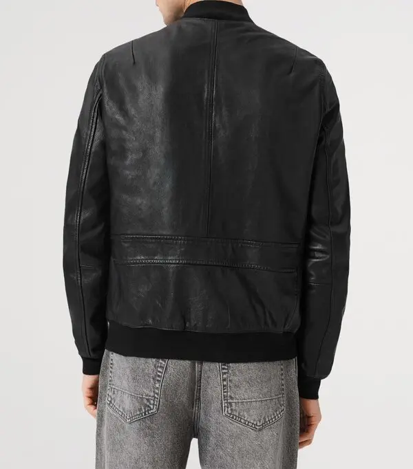 ALLSAINTS Leather Morten Bomber Jacket