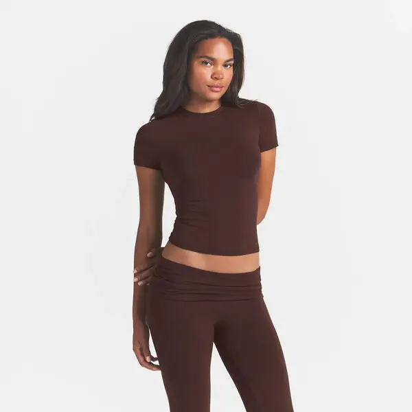 SKIMS T Shirt | Deep Neutral | | Cotton Jersey
