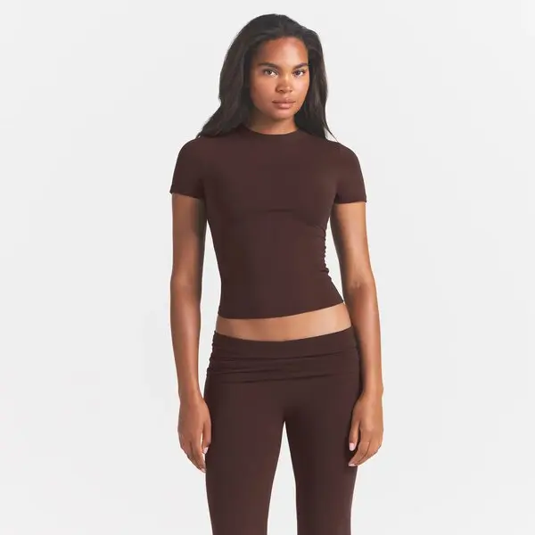 SKIMS T Shirt | Deep Neutral | | Cotton Jersey