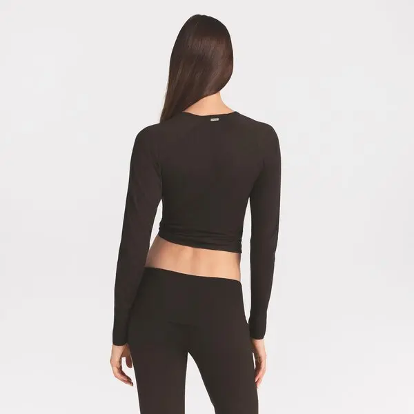 SKIMS Wrap Sweater | Deep Neutral | | Essential Knit