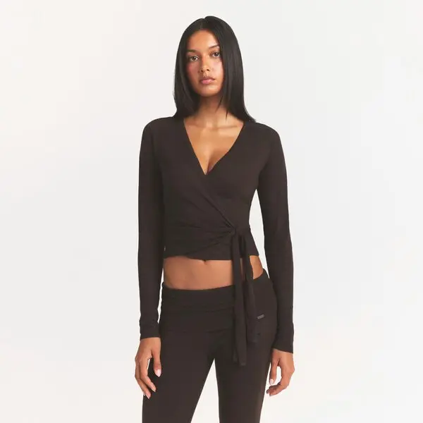 SKIMS Wrap Sweater | Deep Neutral | | Essential Sweaters