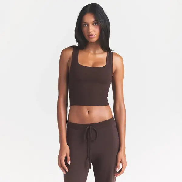 SKIMS Tank Top | Deep Neutral | | Cotton Rib