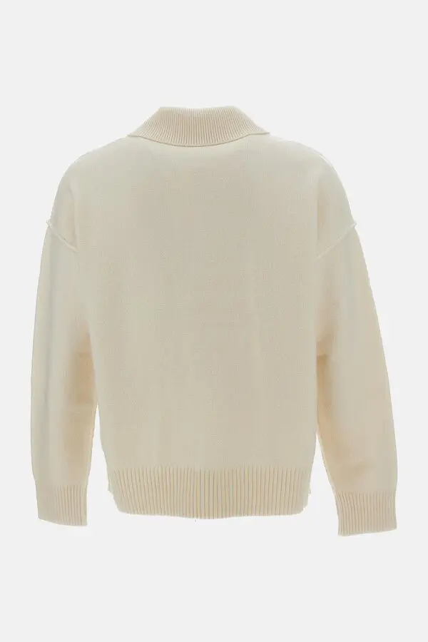 AMI Paris Maglia Polo De Coeur - Bianco