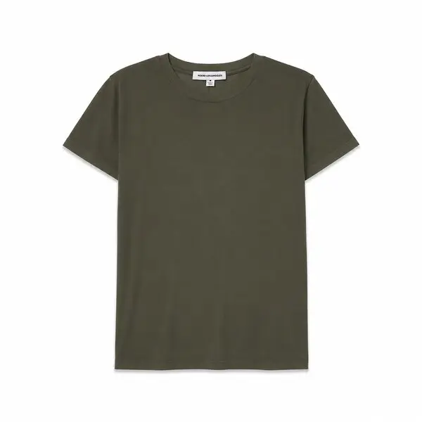 NOEND Supima Cotton Crew Neck Tee In Military - Green
