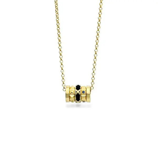 MYRTO KATRAMADOU JEWELLERY Blue / Gold / Black Versa Sapphire Necklace - Blue/gold/black