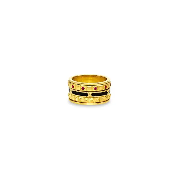 MYRTO KATRAMADOU JEWELLERY Red / Gold / Black Versa Ruby Ring
