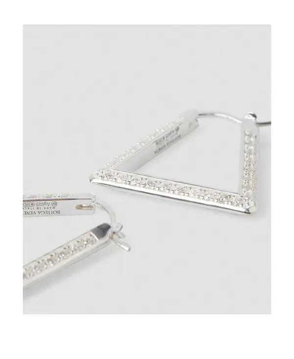 Bottega Veneta Logo Engraved Triangle Earrings