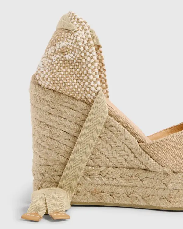 CastaÑer Iconic Chiara Lace-up Wedge Espadrilles