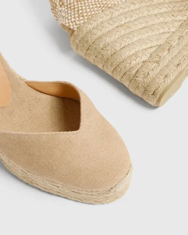 CastaÑer Iconic Chiara Lace-up Wedge Espadrilles