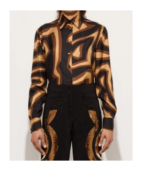 Emilio Pucci Labirinto Printed Twill Shirt
