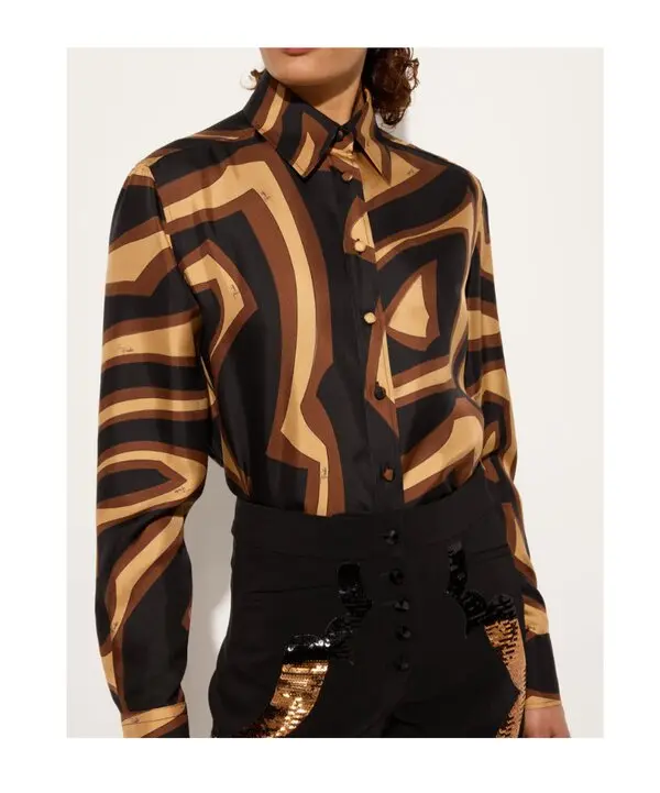 Emilio Pucci Labirinto Printed Twill Shirt